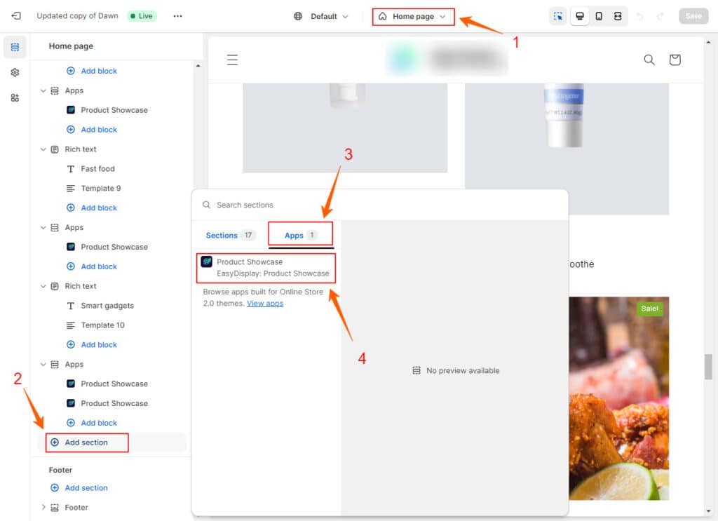 How to publish Showcase in a theme - Shopidevs - Shopify Developers