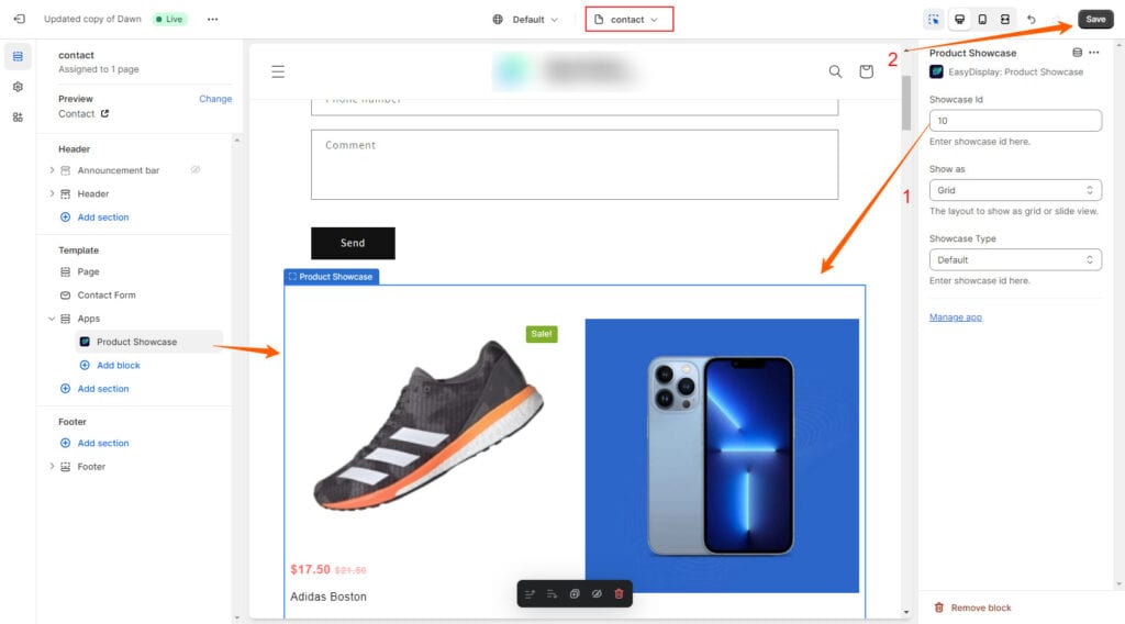 How to add Product Showcase in inner page - Shopidevs - Shopify Developers