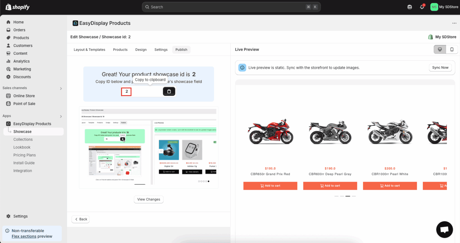 How to add Product Showcase in inner page - Shopidevs - Shopify Developers